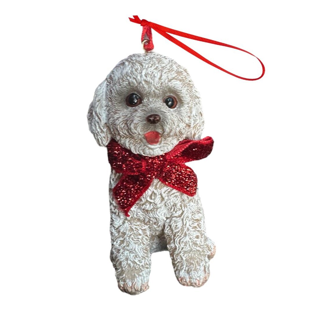 Poodle / Bichon Frise / Labradoodle White Ornament - Resin Animal ...