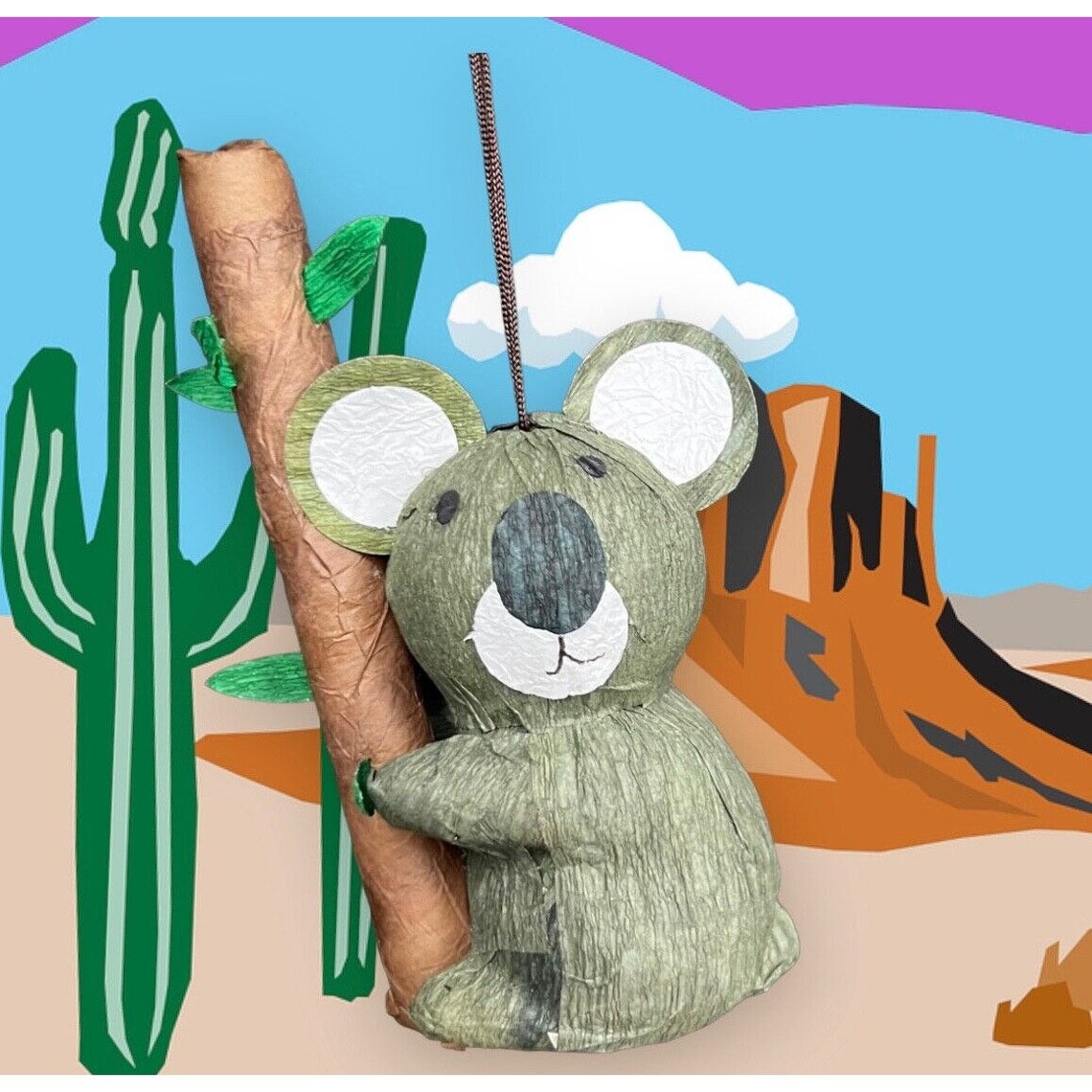 Koala Bear Ornament - Papier-mache Kids Animal Paper Lightweight ...