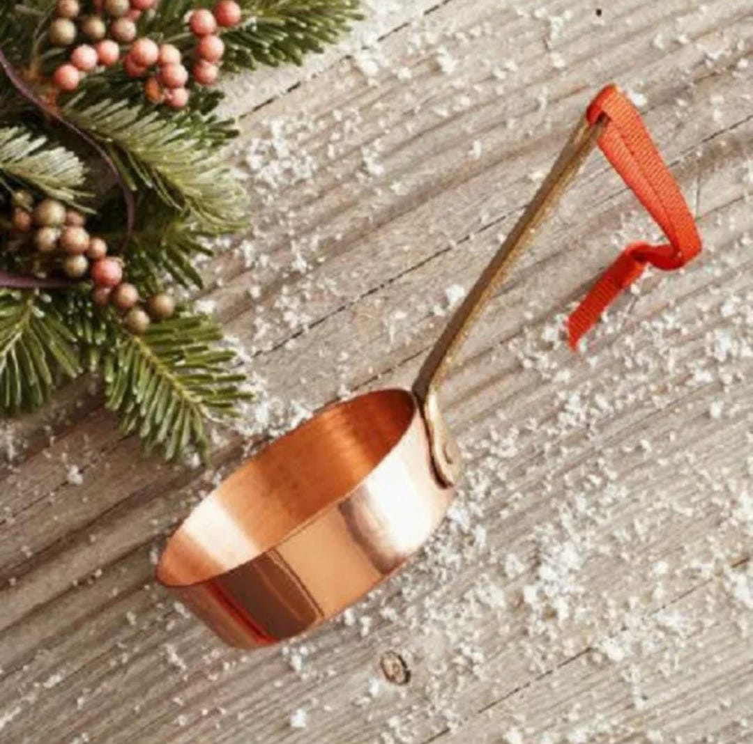 Mini Copper Pan Ornament - Cooking Kitchen Miniature Shot Glass ...