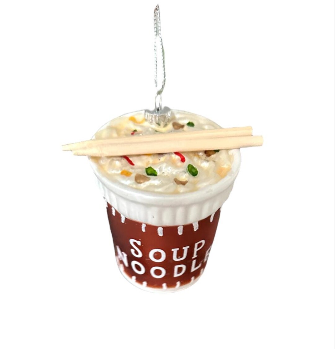 Ramen Soup Instant Noodle Soup Ornament - Glass Asian Food College Kids ...