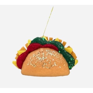 Taco Felt Ornament • Mexico Texas Spicy Mexican Food Cheese Burrito ...