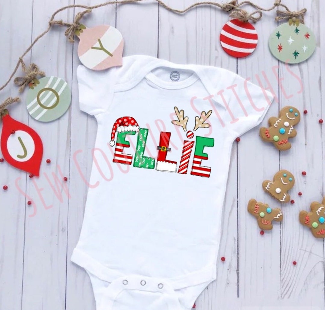 Personalized Christmas Kids Shirt Custom Name Christmas Toddler Shirt ...