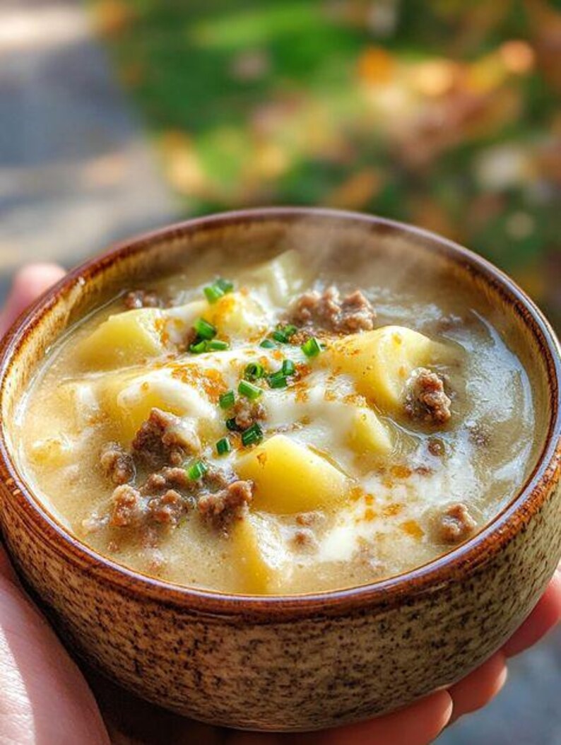 Best Recipe for CHEESY BEEF and POTATO Soup Download. - Etsy