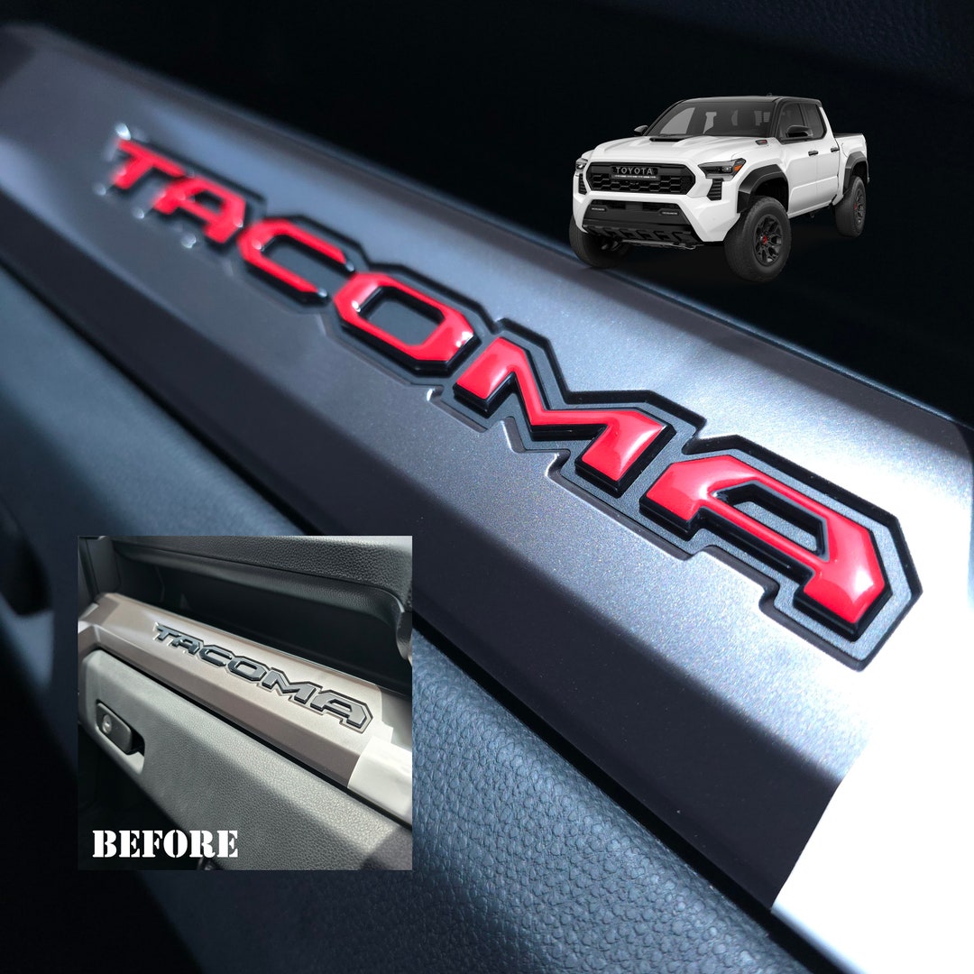 2024-25 Tacoma Dash Letters Overlay its Domed Decal, Not Just Sticker ...