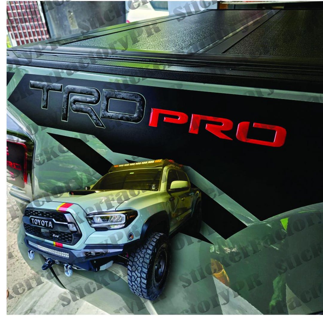 Toyota Tacoma TRD PRO Bed Panel 3D Raised Letter Decals (2016-2023) - Etsy