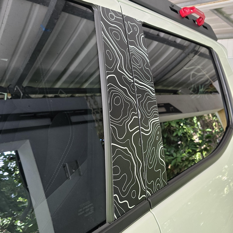TACOMA 2024+ 4TH. Gen. Door Pillar Wraps Topologic and Carbon Forged ...