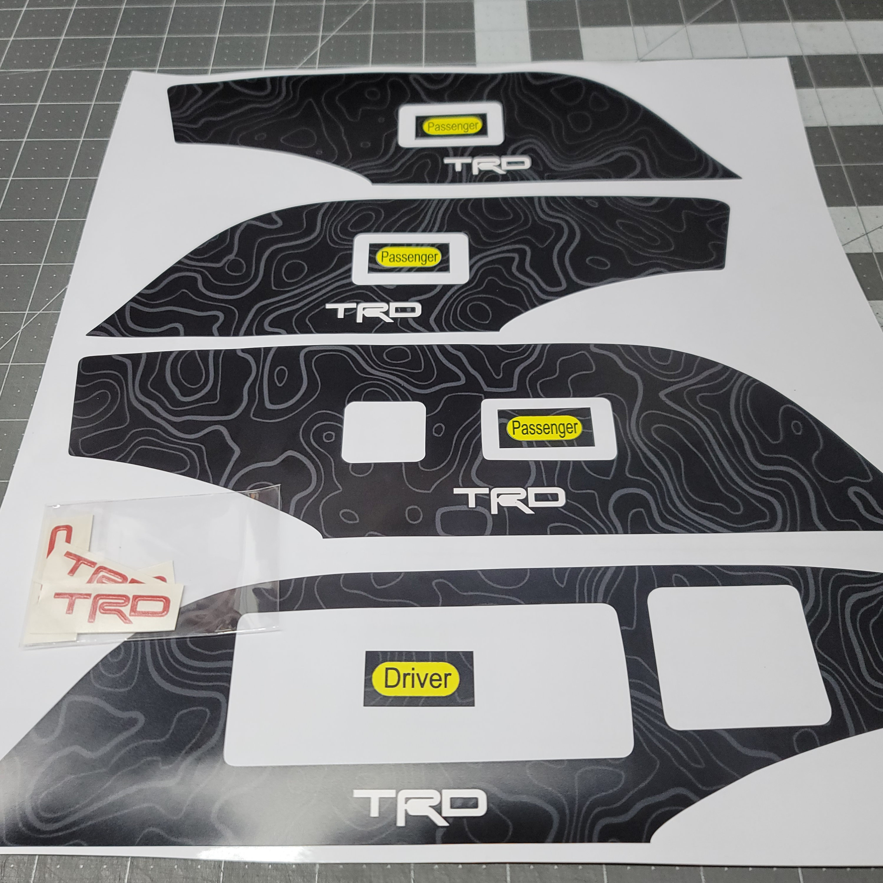 2019-24 RAV-4 Door Controls Faces Wraps (4 Pieces Kit) for All Doors ...