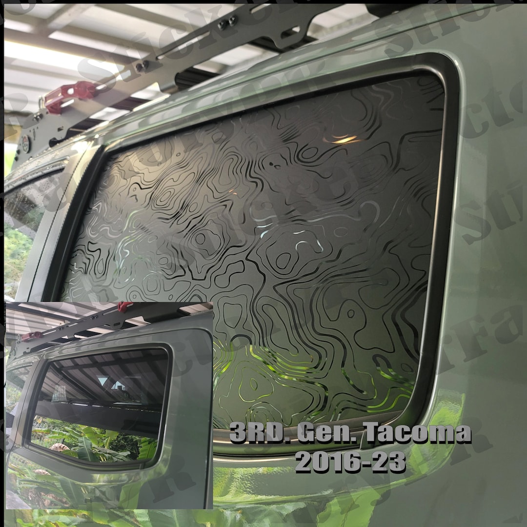 TACOMA 3RD. Gen Rear SIDE Window Decal Sticker Fits 2019-23 (various ...