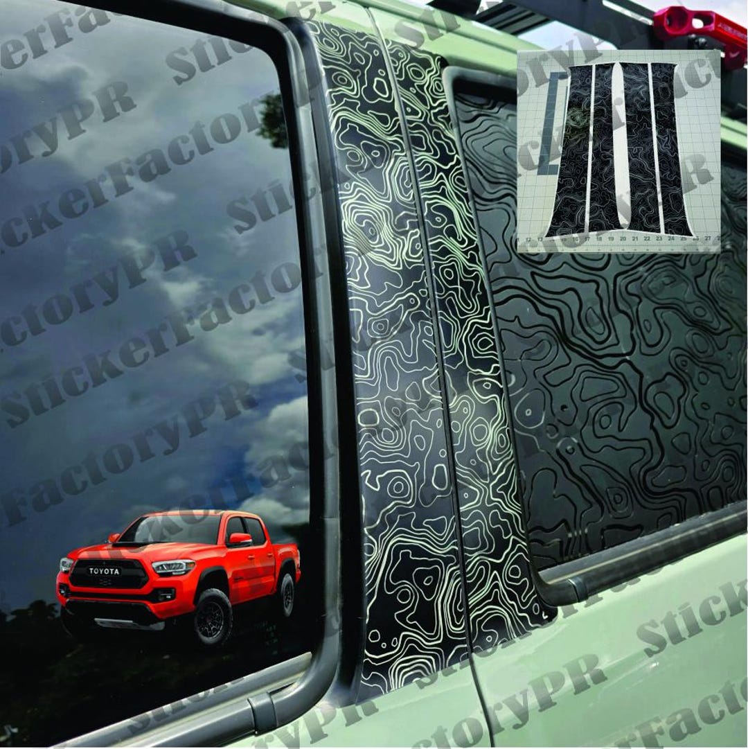 TACOMA 3RD. Gen. Door Pillar Wraps Topologic and Carbon Forged. - Etsy