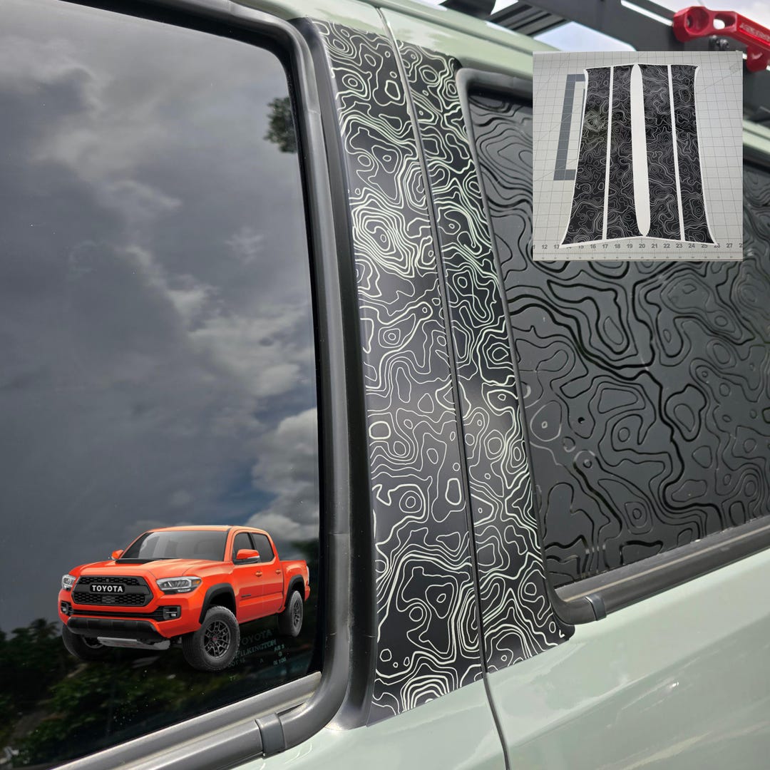 TACOMA 3RD. Gen. Door Pillar Wraps Topologic and Carbon Forged. - Etsy