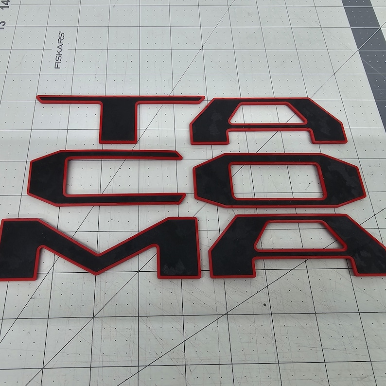 2024-25 Toyota 4th. Gen Tacoma 3D Raised Tailgate Letters Overlays. - Etsy