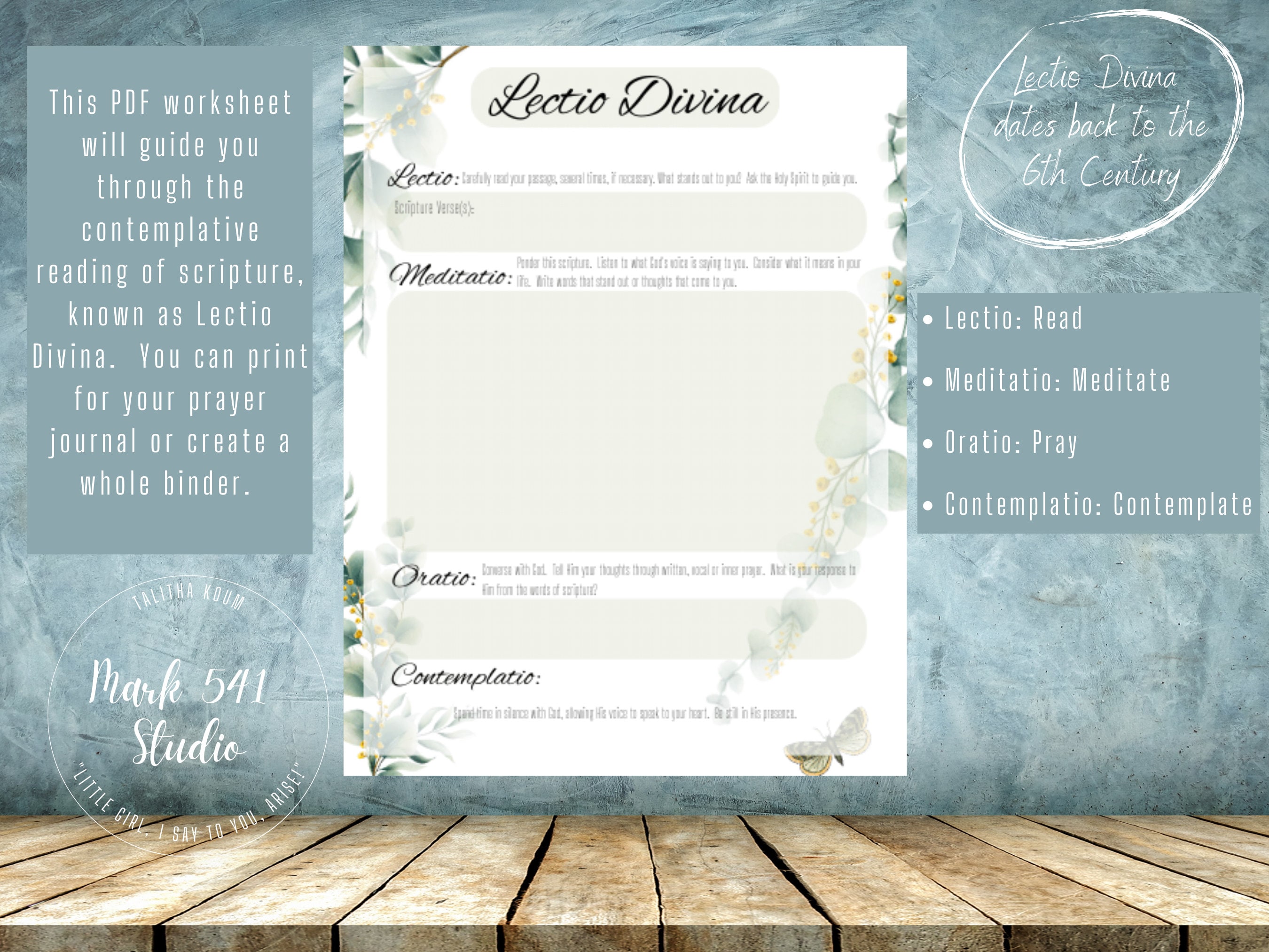 Lectio Divina Prayer Journal Page Printable Digital Pdf Catholic - Etsy