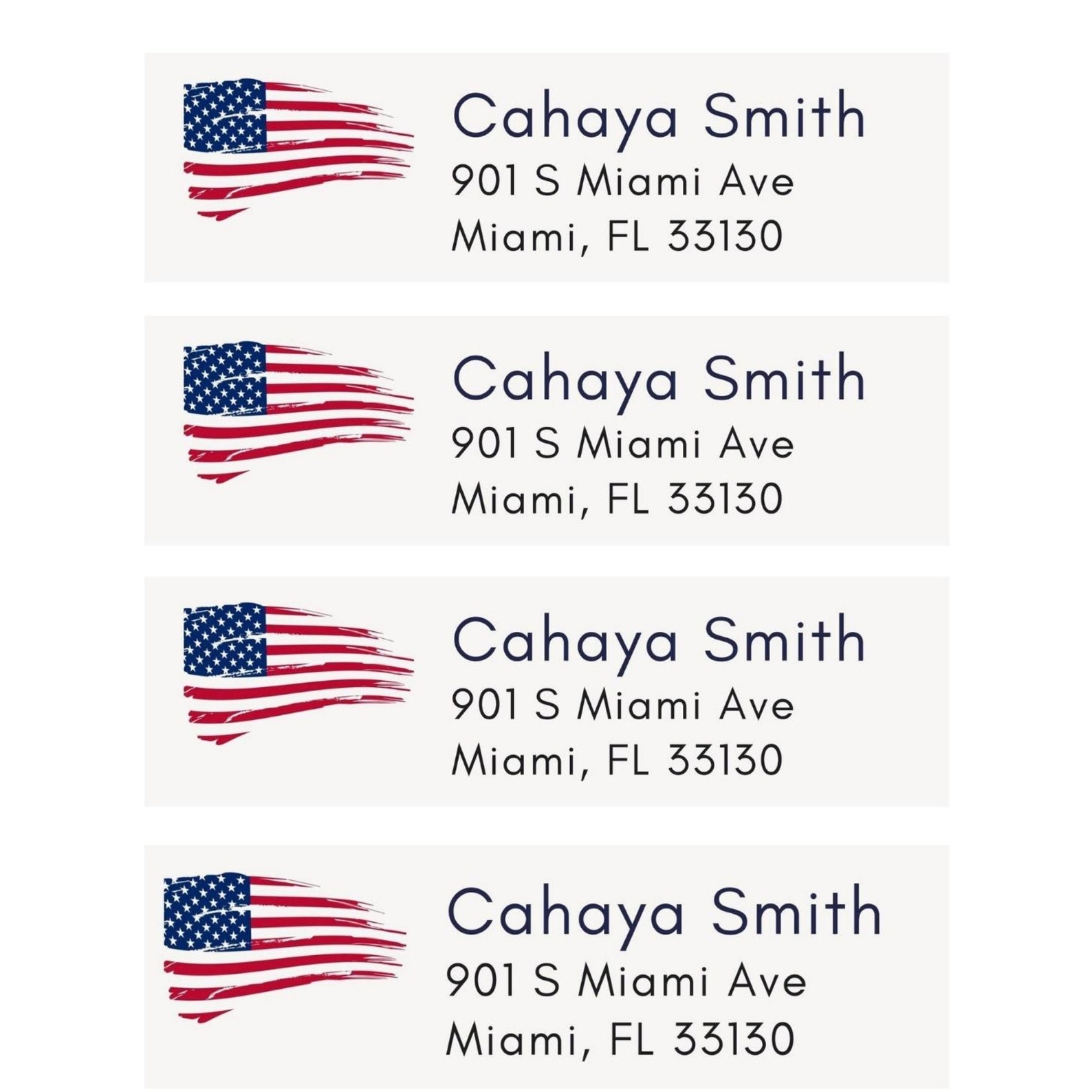 80 X American Flag Return Address Labels 1 75 X Etsy 80 X American Flag Return Address Labels 1 75 X Etsy
