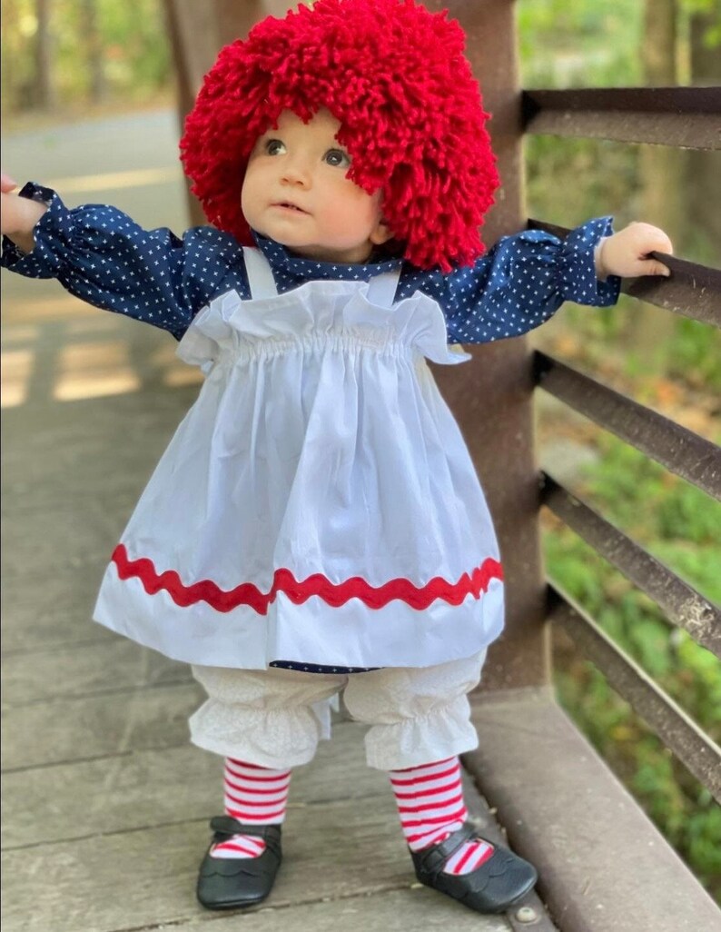 Best Traditional Rag Doll Girl Costume 4 Pieces Halloween Child Sizes ...