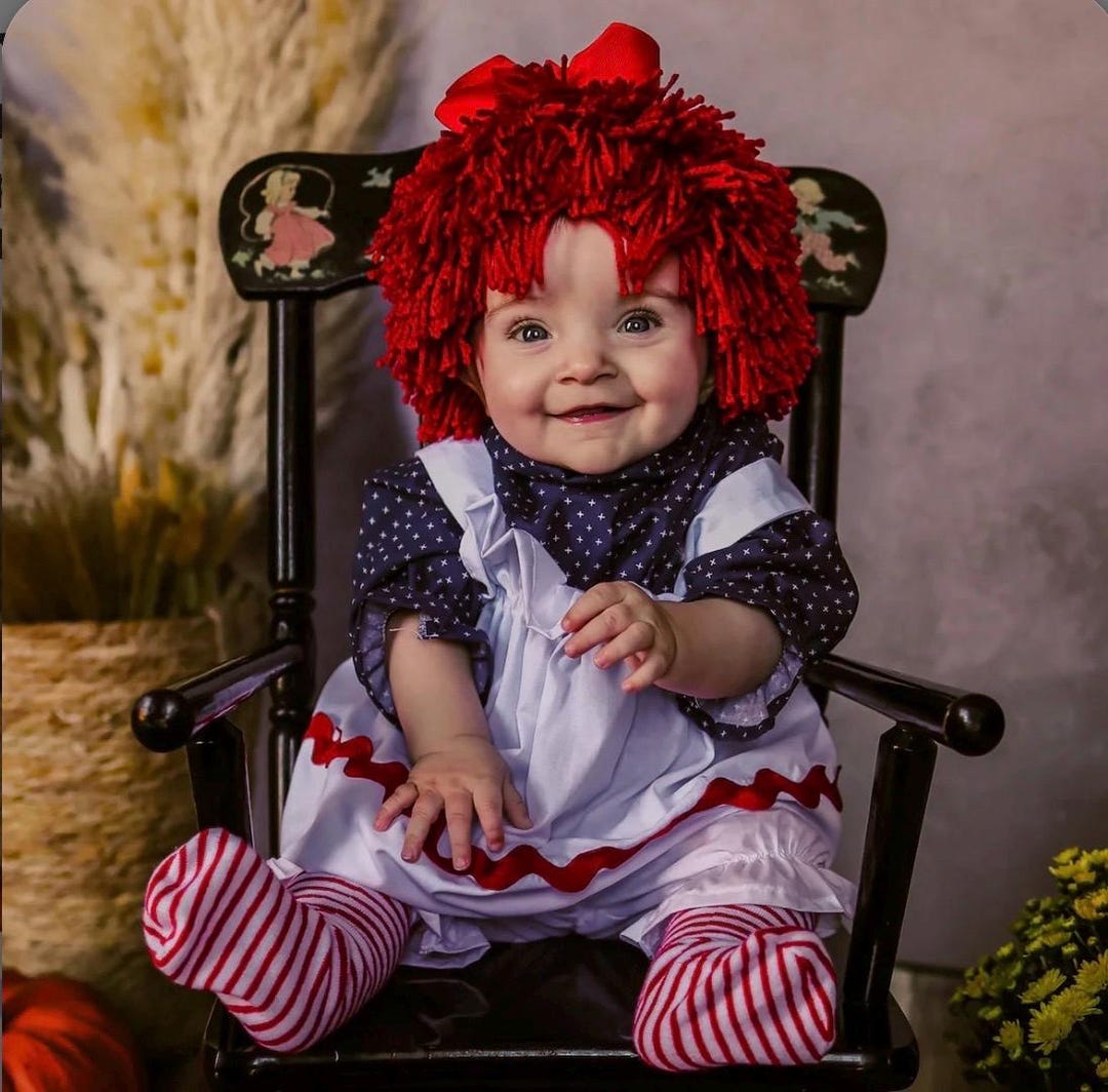 Best Traditional Rag Doll Girl Costume 4 Pieces Halloween Child Sizes ...