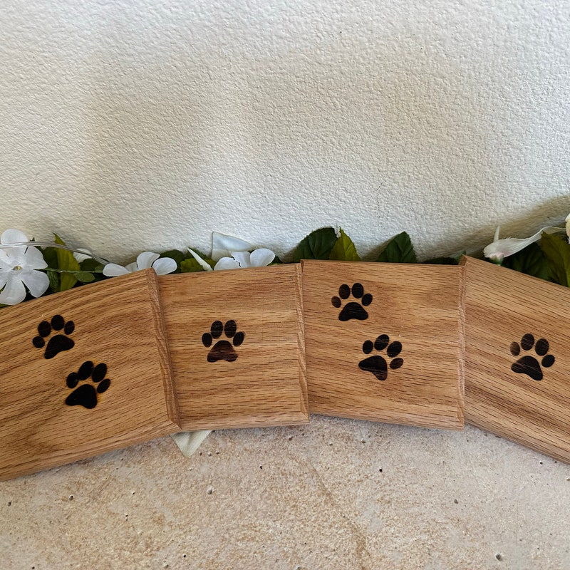 Paw Print Coasters - Etsy