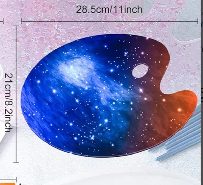 Resin Rainbow Art Palette, Artist Palette, Paint Palette, Glitter ...