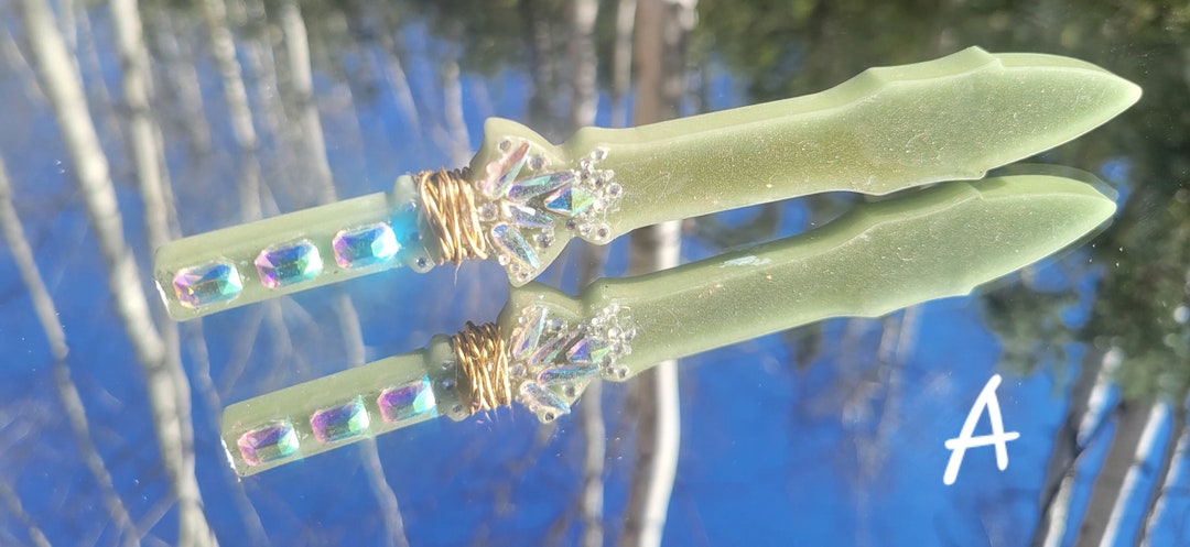 Resin Daggers, Resin Sword, Small Dagger, Cosplay, Floral Dagger ...