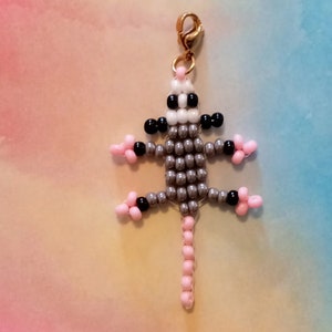 Beaded Possum Charm Keychain - Etsy