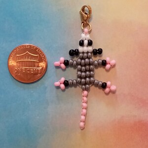 Beaded Possum Charm Keychain - Etsy