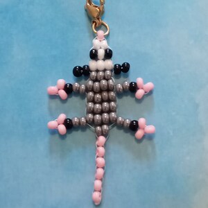 Beaded Possum Charm Keychain - Etsy