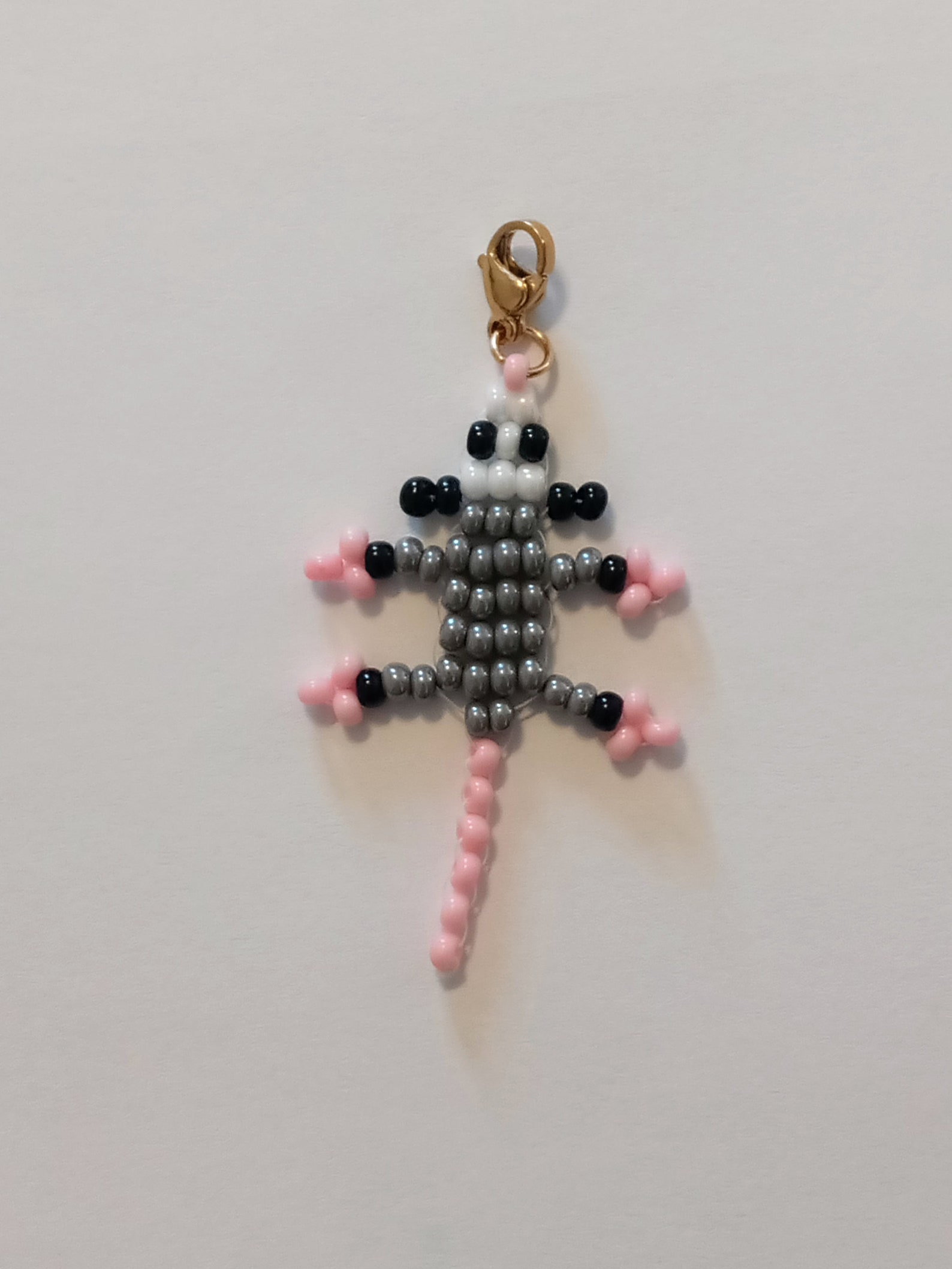 Beaded Possum Charm Keychain - Etsy