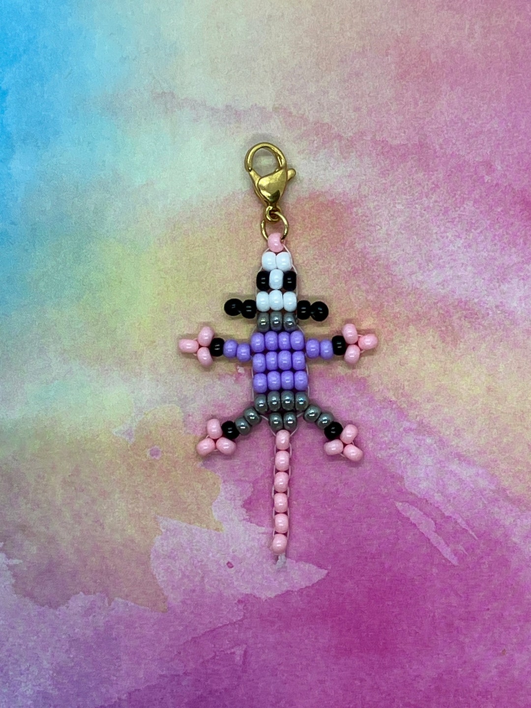 Beaded Possum Charm Keychain With Sweater ! Choose Your Sweater Color ...