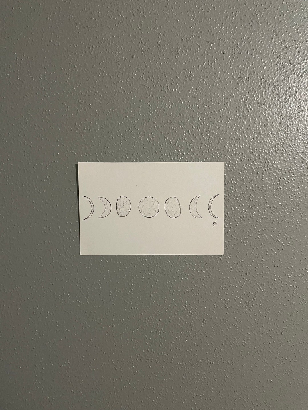 Wax Wane: Moon Phases 5x8 Hand Drawn Art Original Ink - Etsy