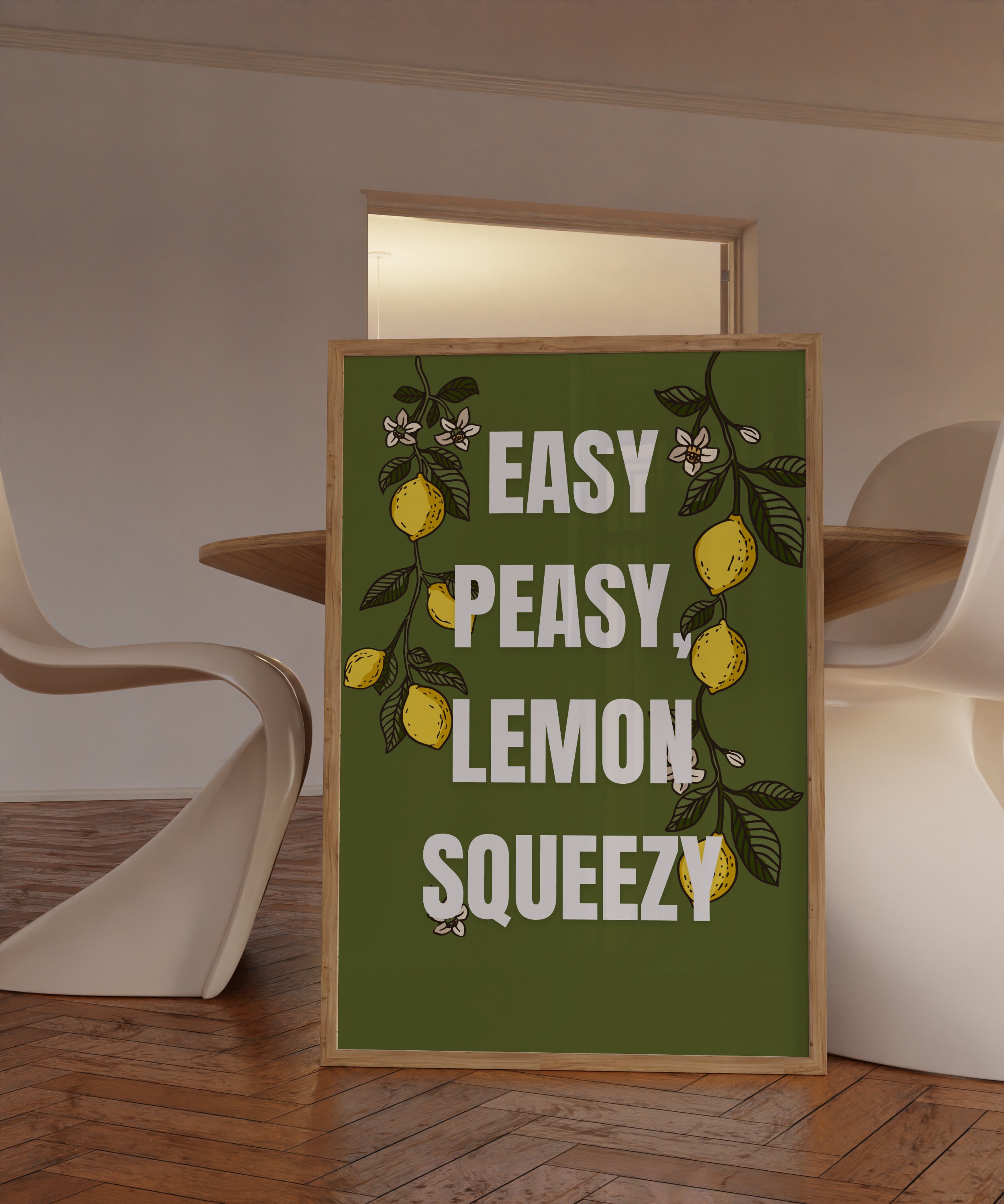 Easy Peasy Lemon Squeezy Wall Art Kitchen Wall Art Eclectic Kitchen ...