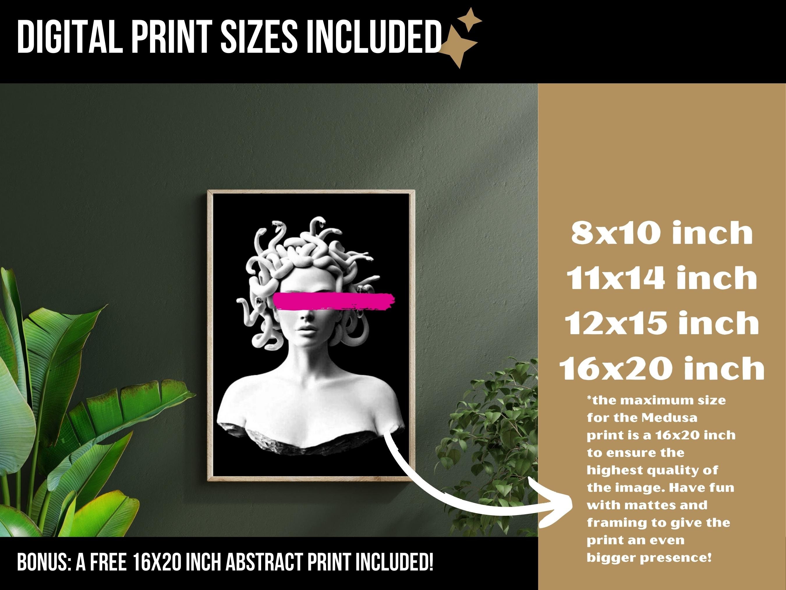 Hot Pink Medusa, Medusa Modern Statue, Medusa Wall Art, Medusa Art ...