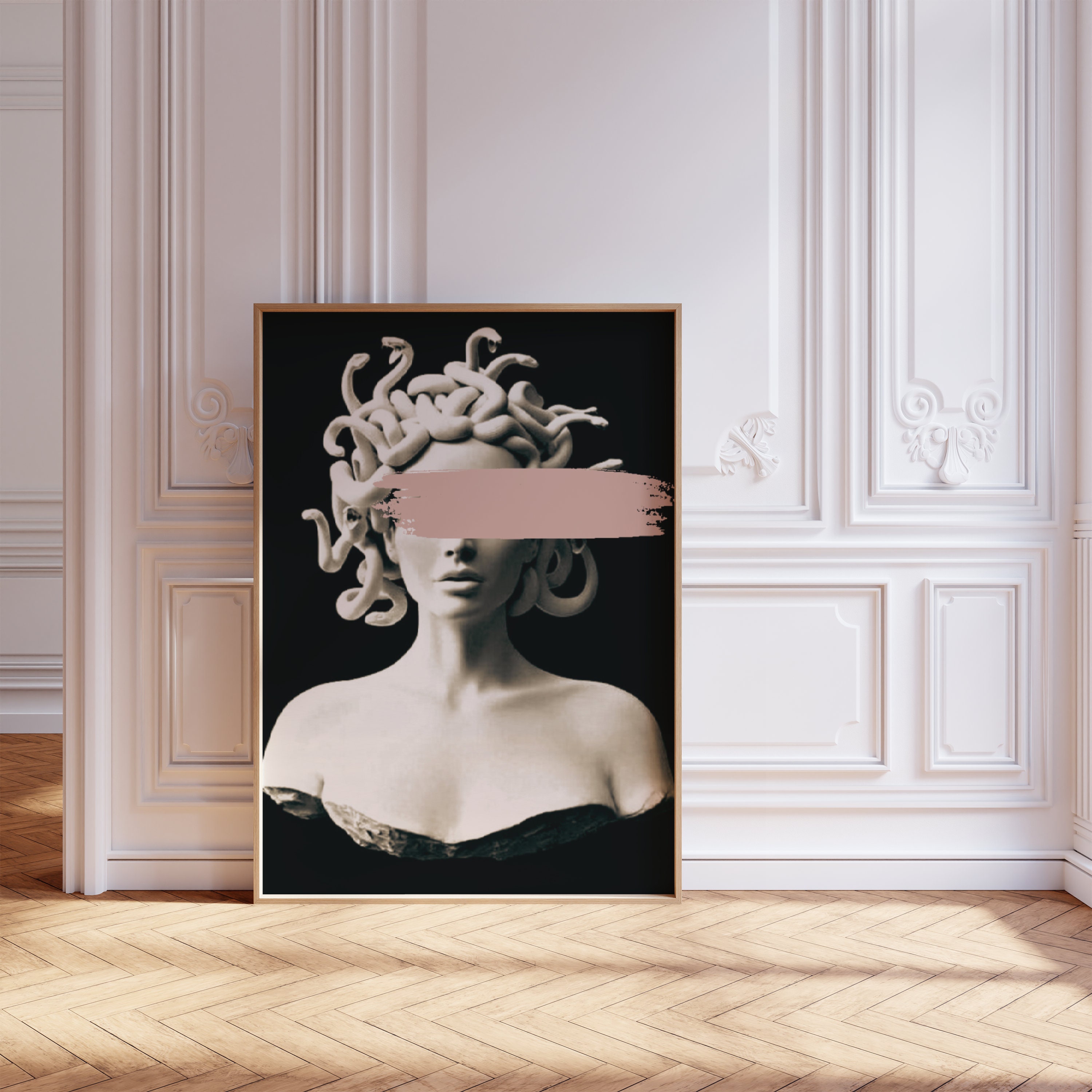 Blush Medusa Print | Blush Medusa Wall Art | Dusty Rose Wall Art ...