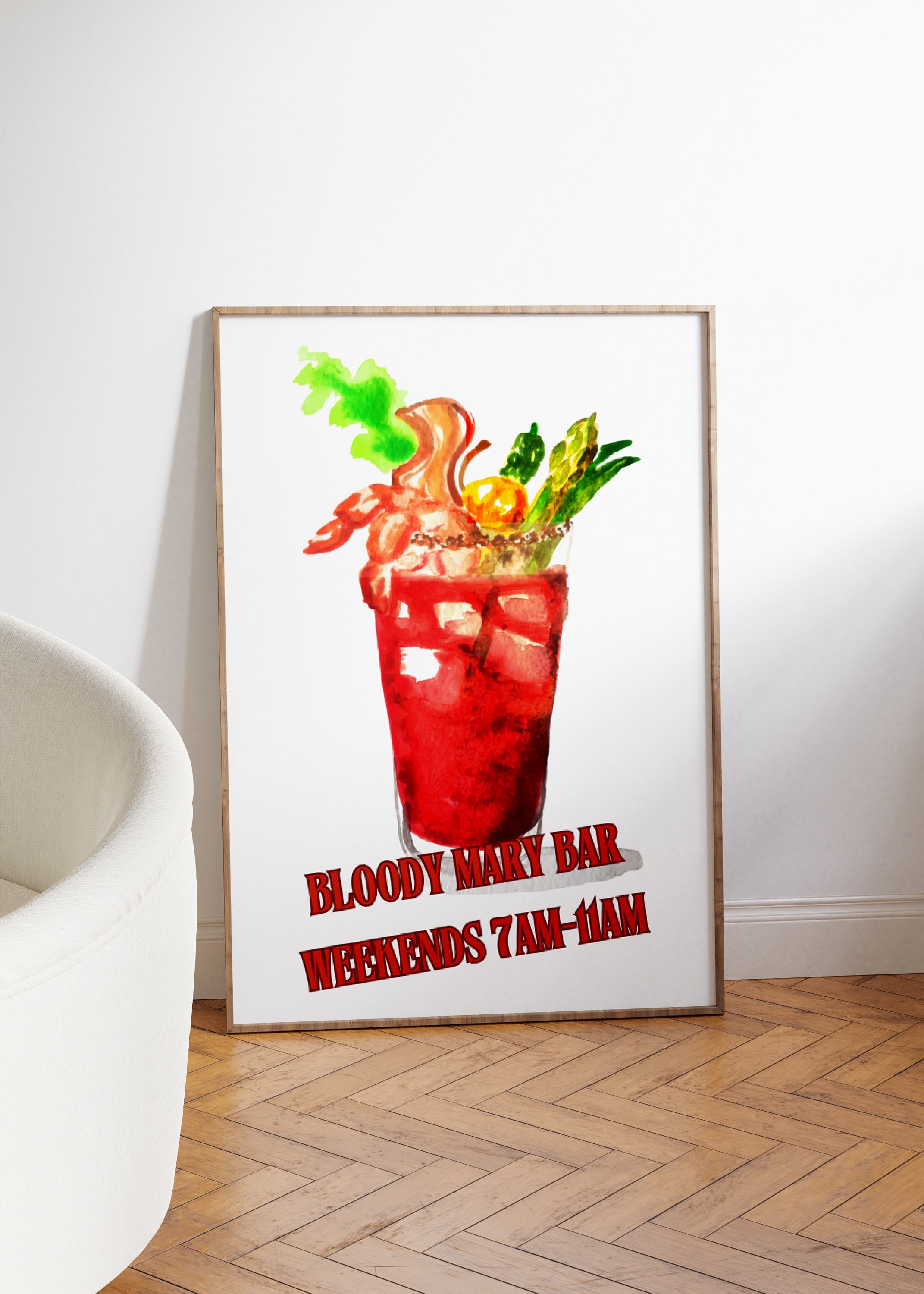 Bloody Mary Bar Poster | Bloody Mary Bar Wall Art | Bloody Mary Bar ...