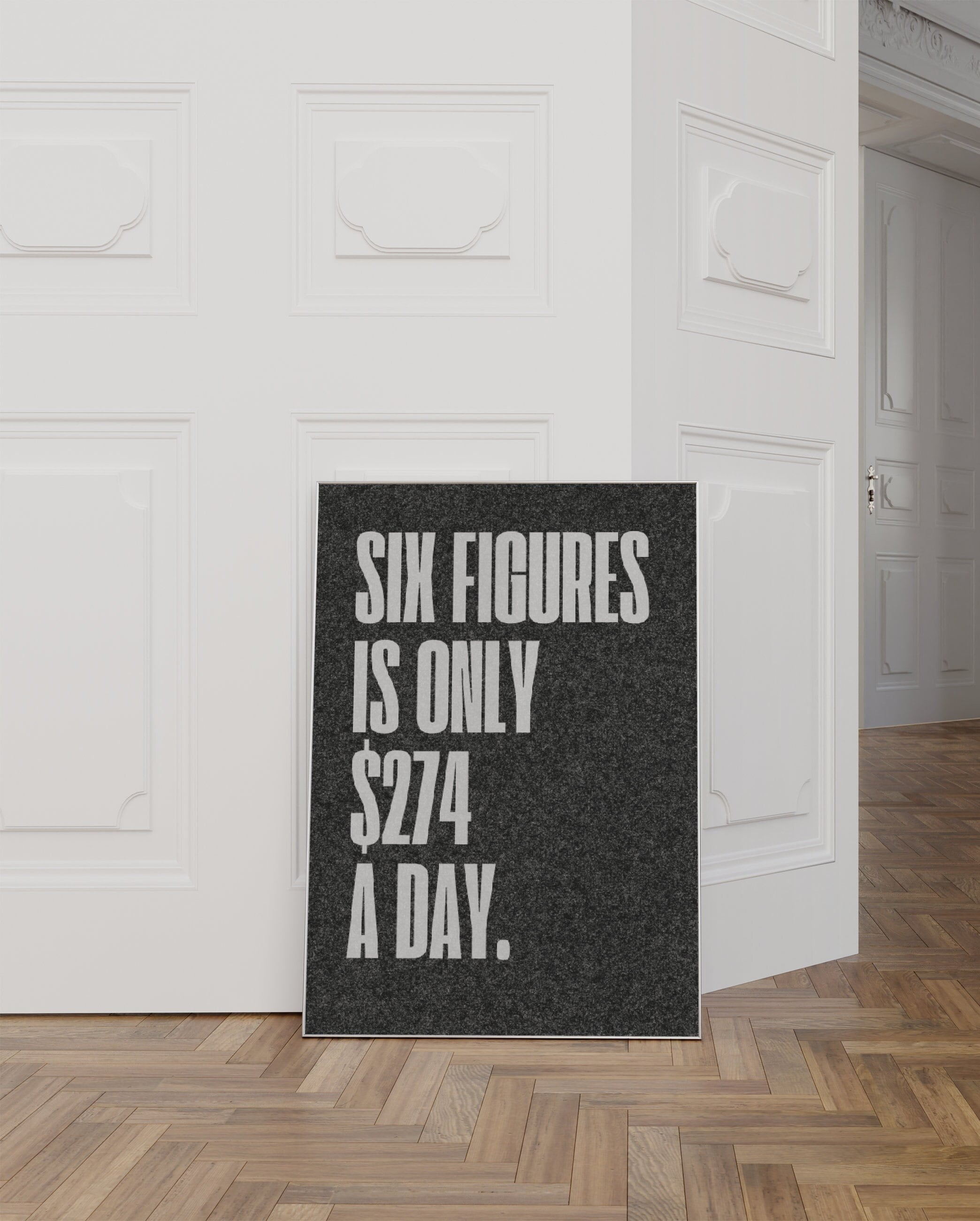 Six Figures Print Motivational Wall Art Vision Board Wall Art ...