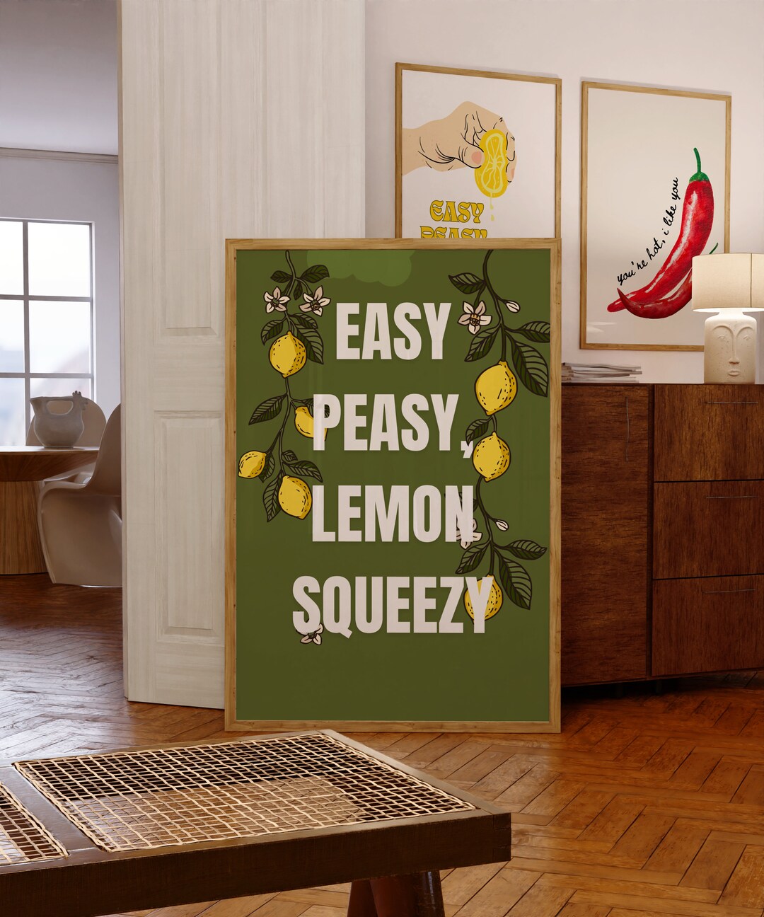 Easy Peasy Lemon Squeezy Wall Art | Kitchen Wall Art | Eclectic Kitchen ...