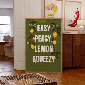 Easy Peasy Lemon Squeezy Wall Art | Kitchen Wall Art | Eclectic Kitchen ...