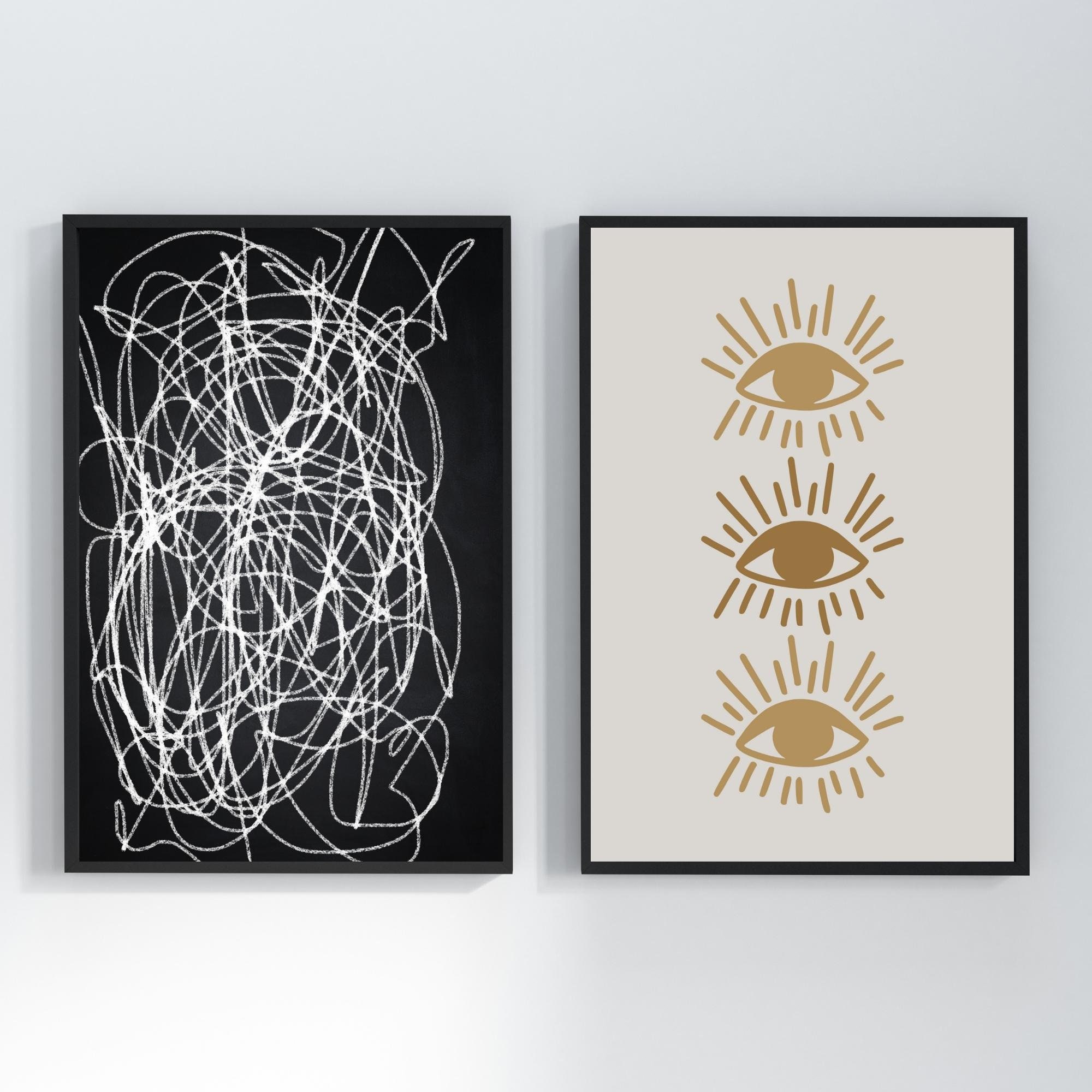 Set of 7, Modern Statue Gallery Wall, Modern Statue Wall Decor, Modern ...