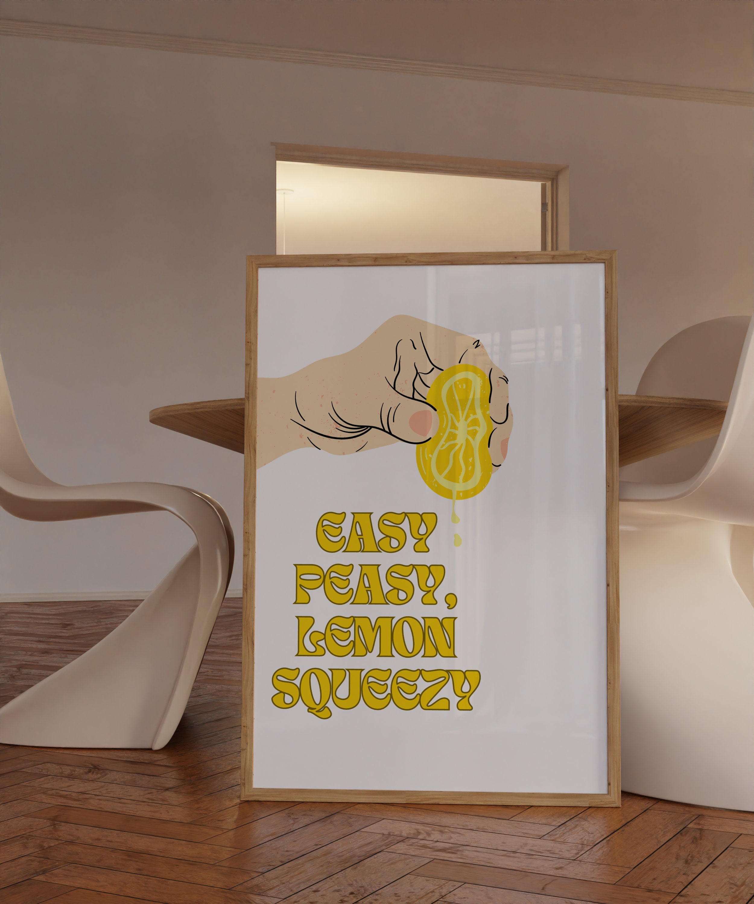 Easy Peasy Lemon Squeezy Wall Art Modern Kitchen Wall Art - Etsy