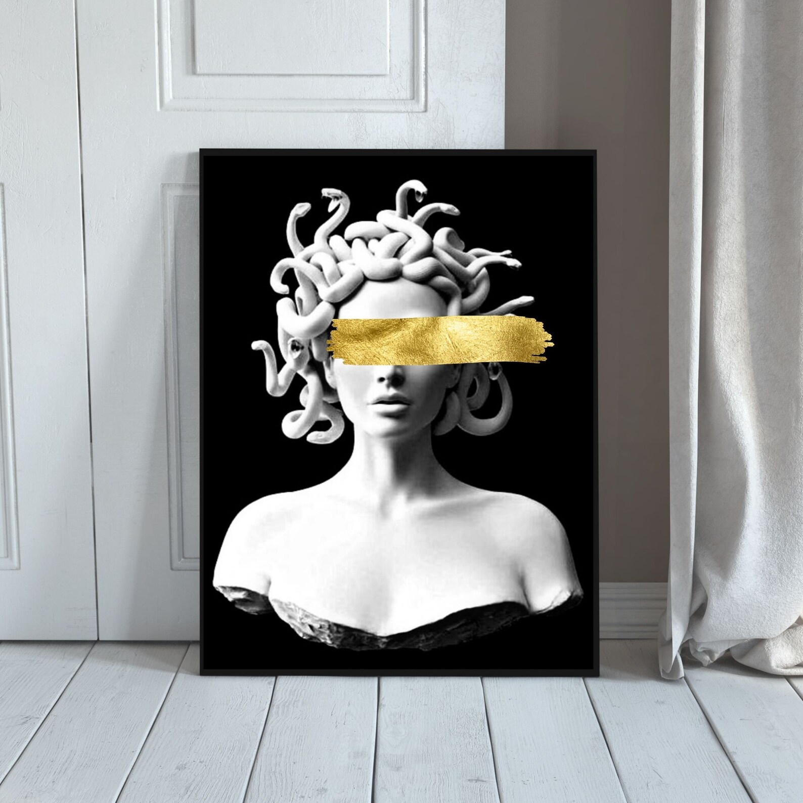 Gold Medusa Medusa Modern Statue Medusa Wall Art Medusa Art - Etsy