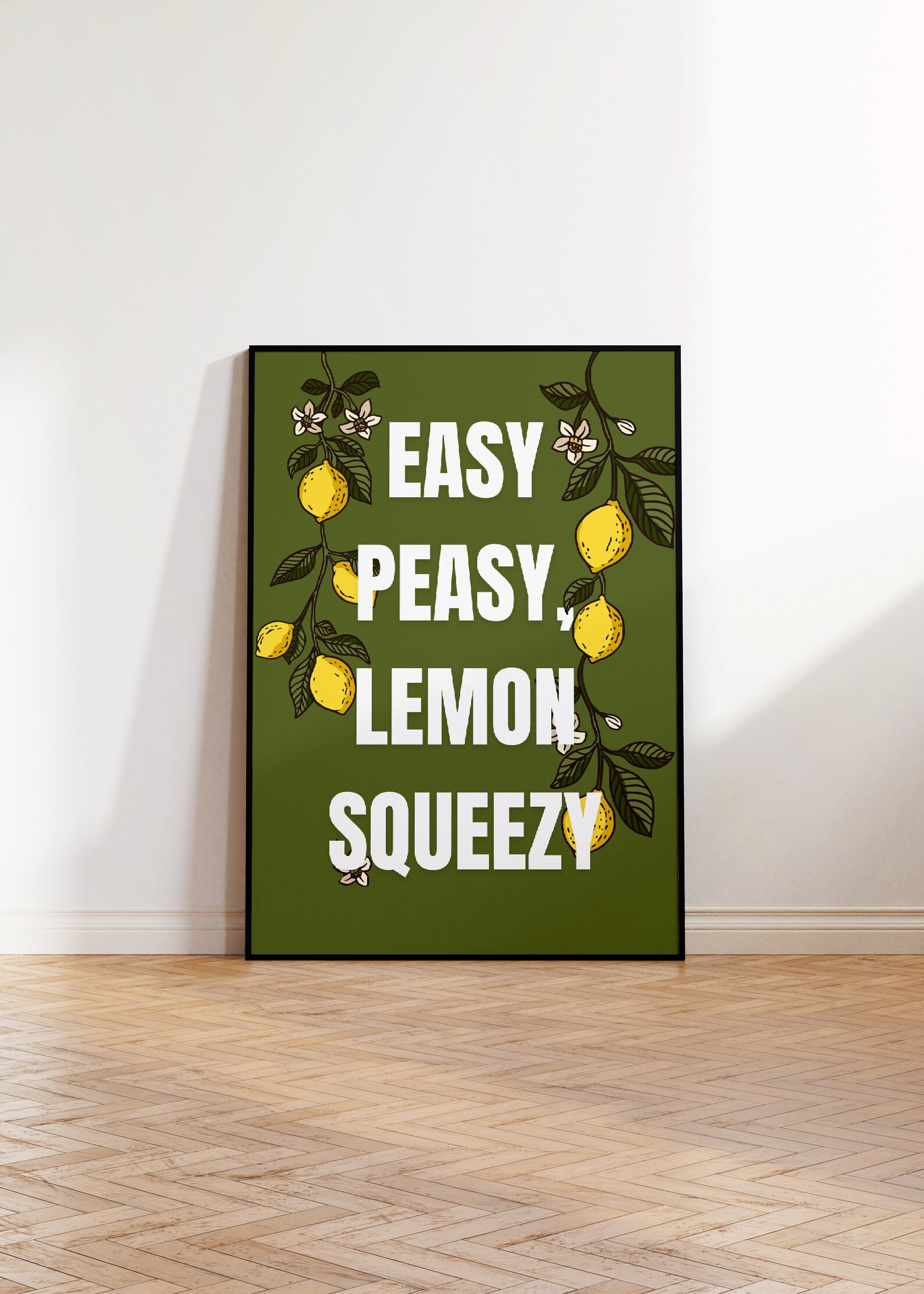 Easy Peasy Lemon Squeezy Wall Art | Kitchen Wall Art | Eclectic Kitchen ...