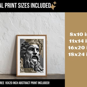 Zeus Series Three, Zeus Wall Art, Zeus Printable Art, Zeus Statue Art ...