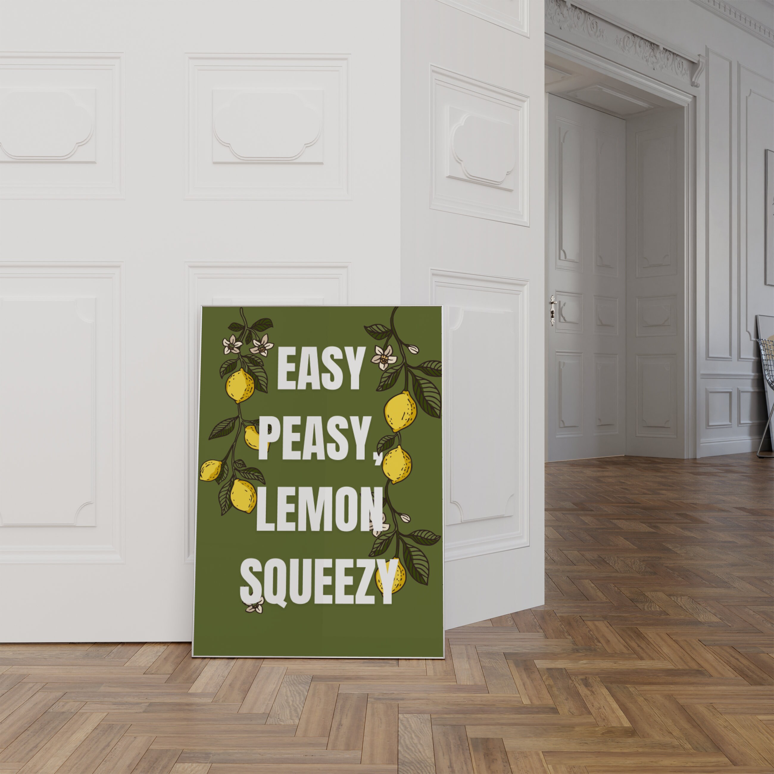 Easy Peasy Lemon Squeezy Wall Art Kitchen Wall Art Eclectic Kitchen ...