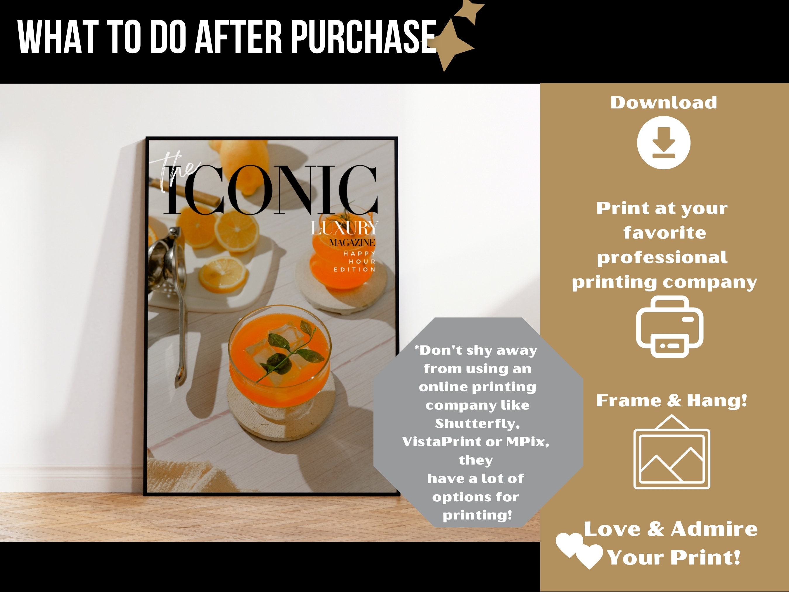 Luxury Magazine Poster Magazine Cover Happy Hour Print - Etsy