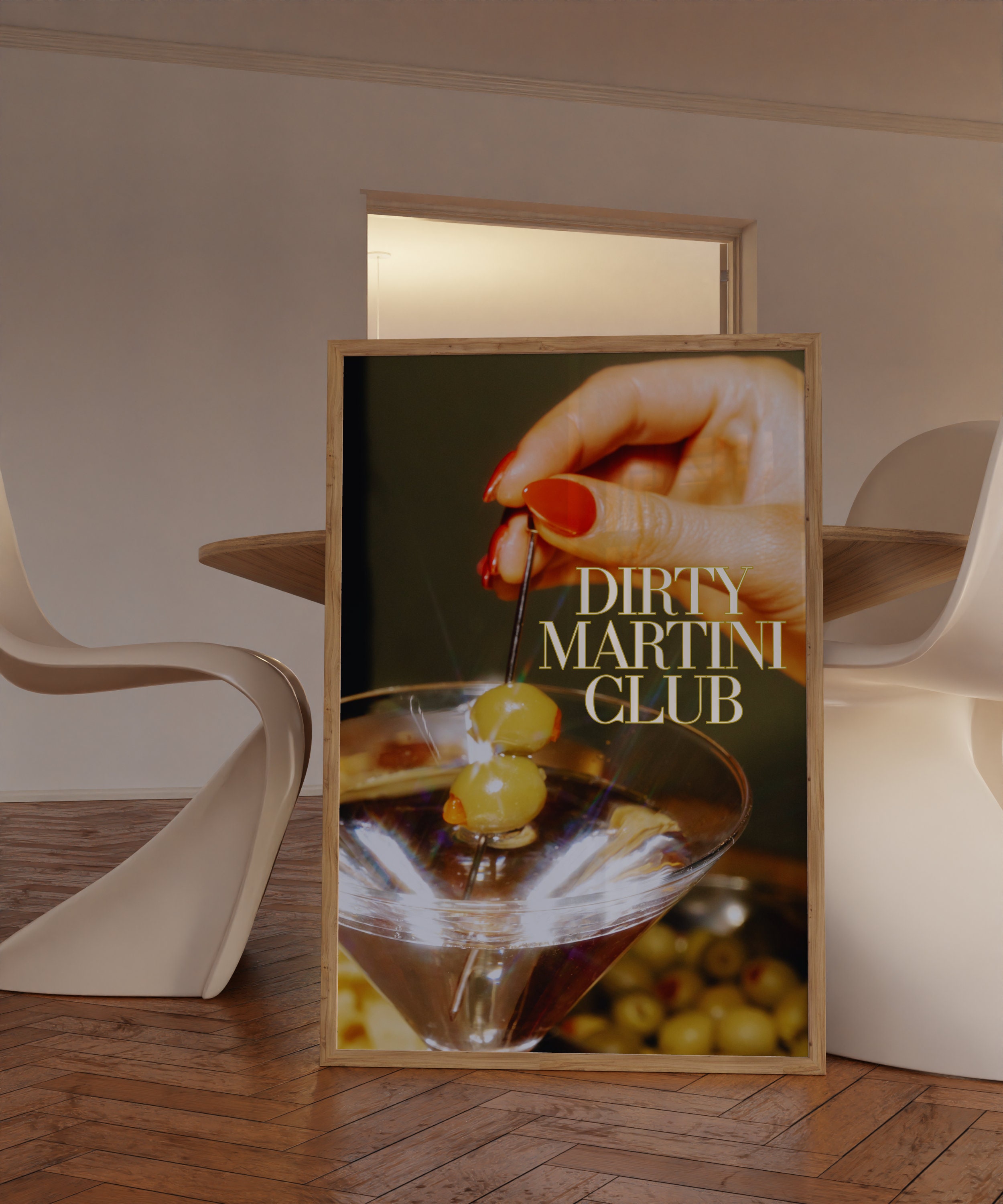 Dirty Martini Club Print Vintage Cocktail Wall Art Vintage Martini Wall ...