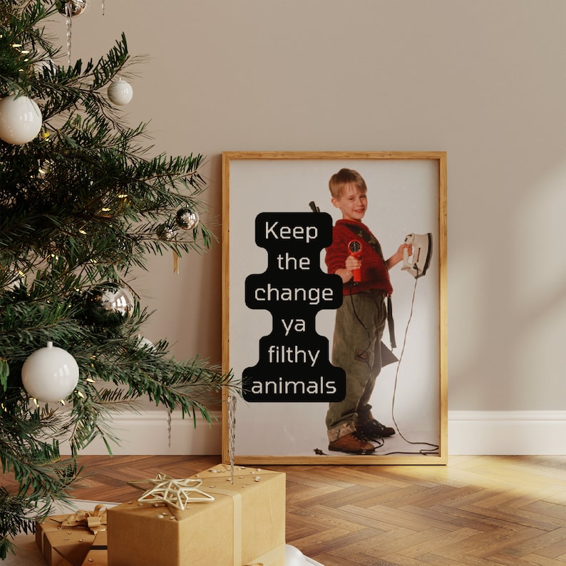 Home Alone Wall Art Print | Kevin Mccallister Poster | Home Alone ...