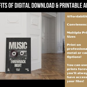 Retro Music Poster | Music Wall Art | Cassette Tape Wall Art ...
