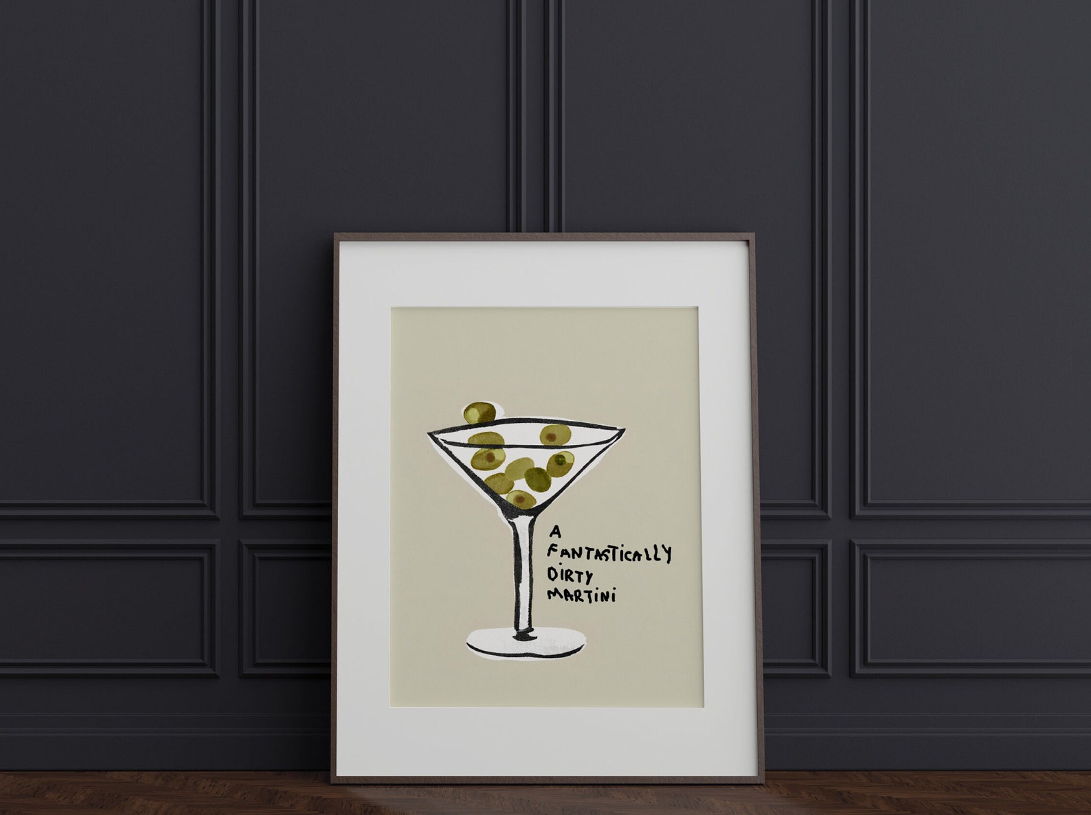 Dirty Martini Print Martini Wall Art Olives Wall Art Aesthetic Wall Art ...