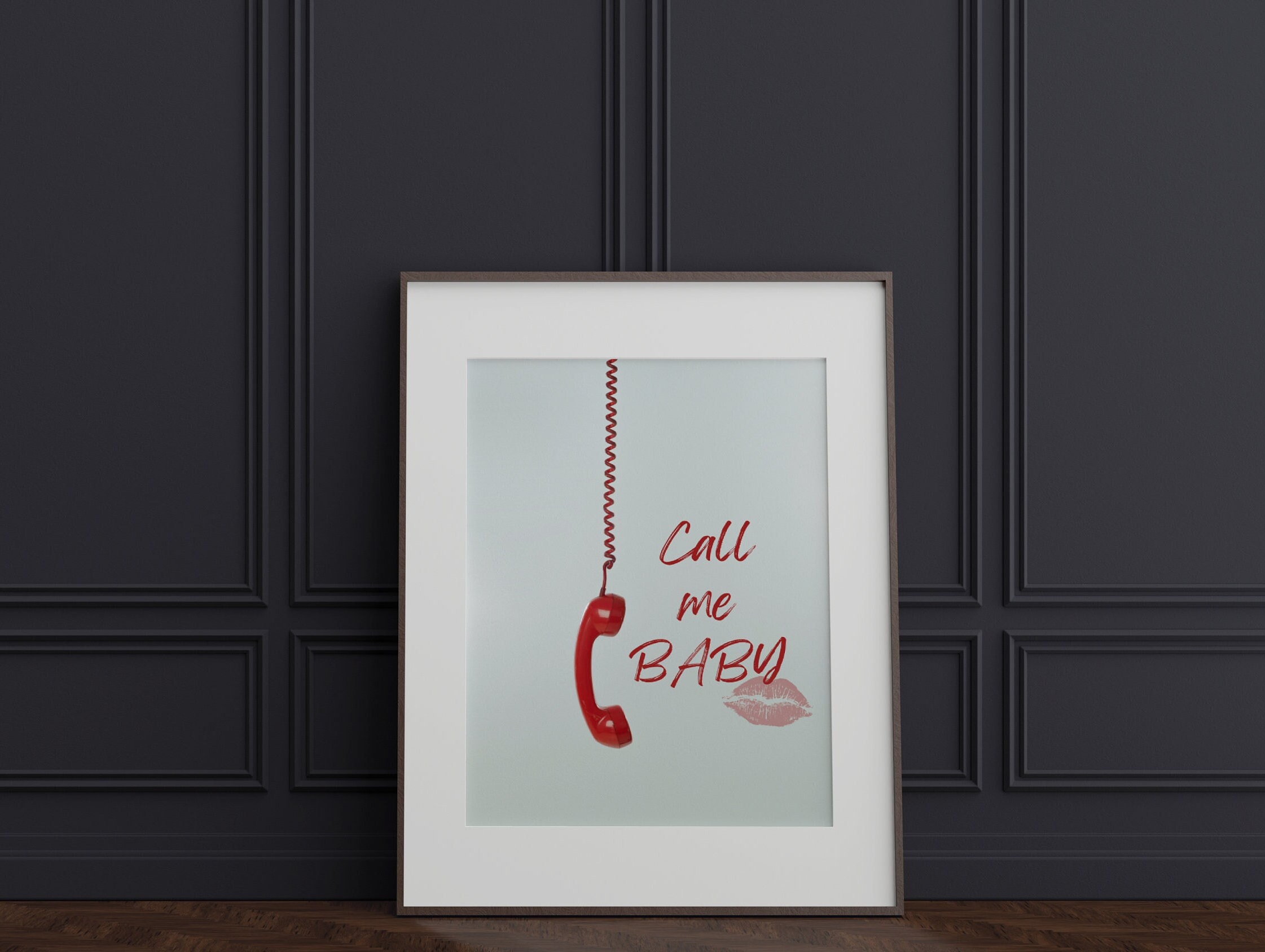Call Me Baby Print | Retro Phone Print | Vintage Phone Print | I Love ...