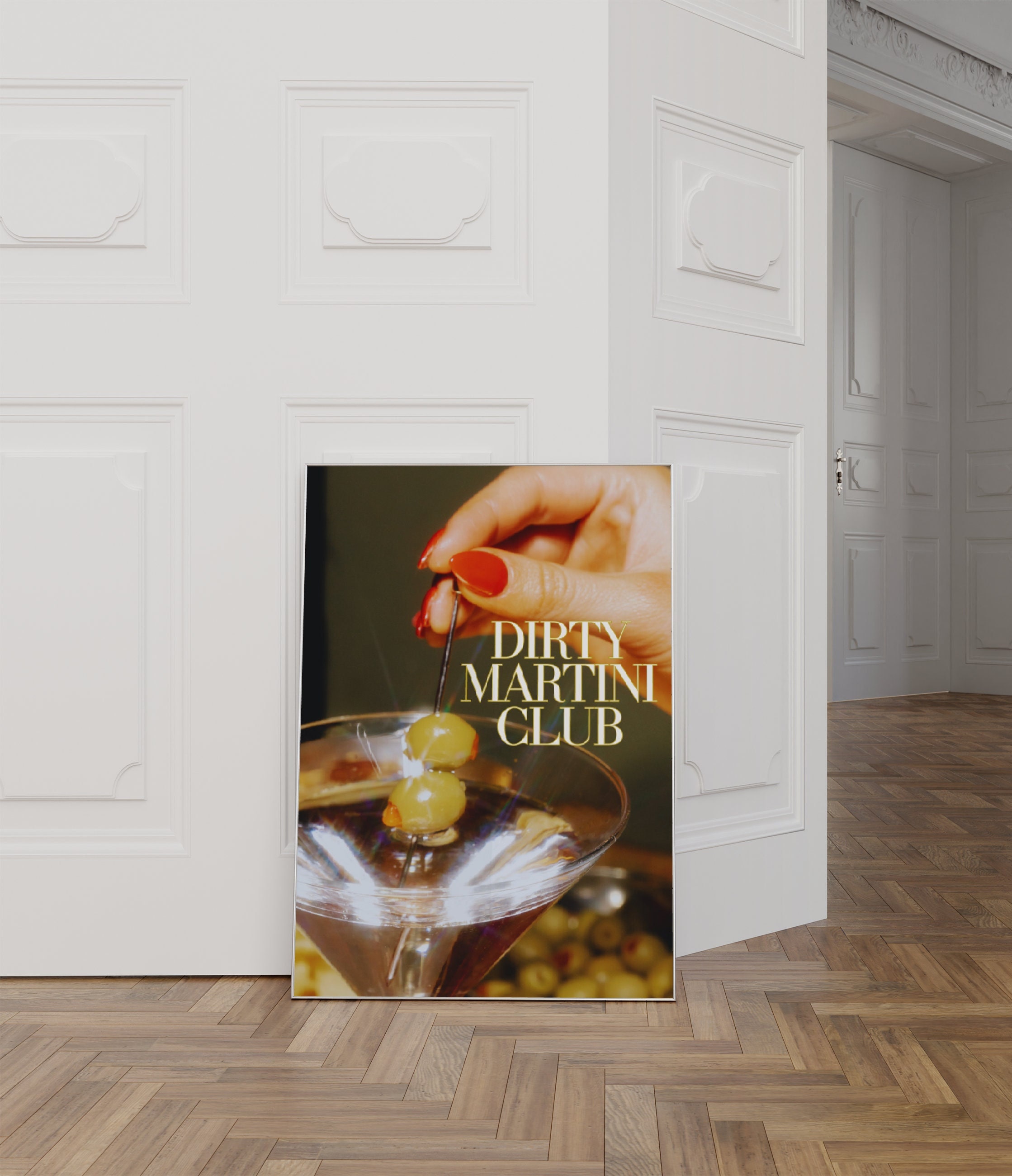 Dirty Martini Club Print Vintage Cocktail Wall Art Vintage Martini Wall ...