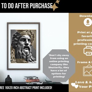 Zeus Series Three, Zeus Wall Art, Zeus Printable Art, Zeus Statue Art ...
