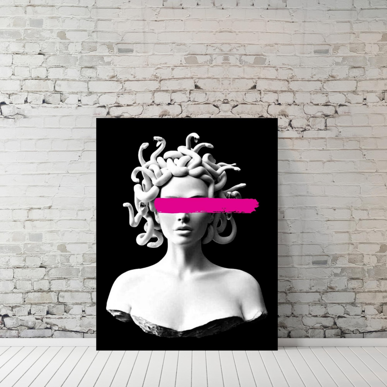 Hot Pink Medusa Medusa Modern Statue Medusa Wall Art Medusa - Etsy